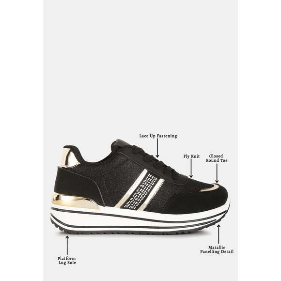 London Rag | Shoes | Metallic Panel Platform Sneakers | Poshmark